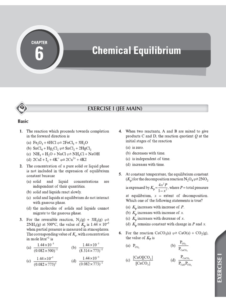 06 Chemical Equilibrium | PDF