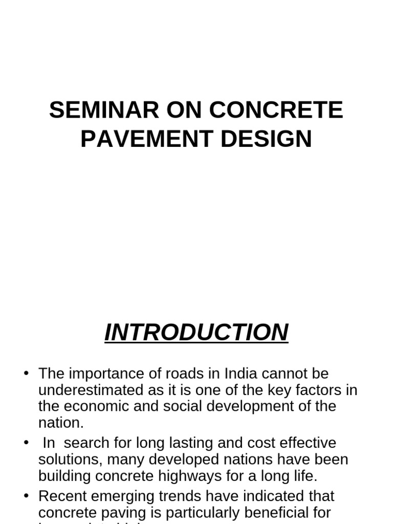 Concrete Pavement Design Seminar Guide | PDF | Strength Of Materials ...