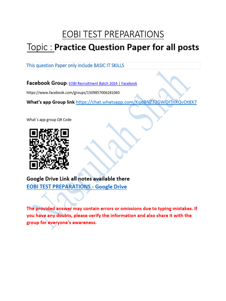 Basic It Skills Test - 2 | PDF