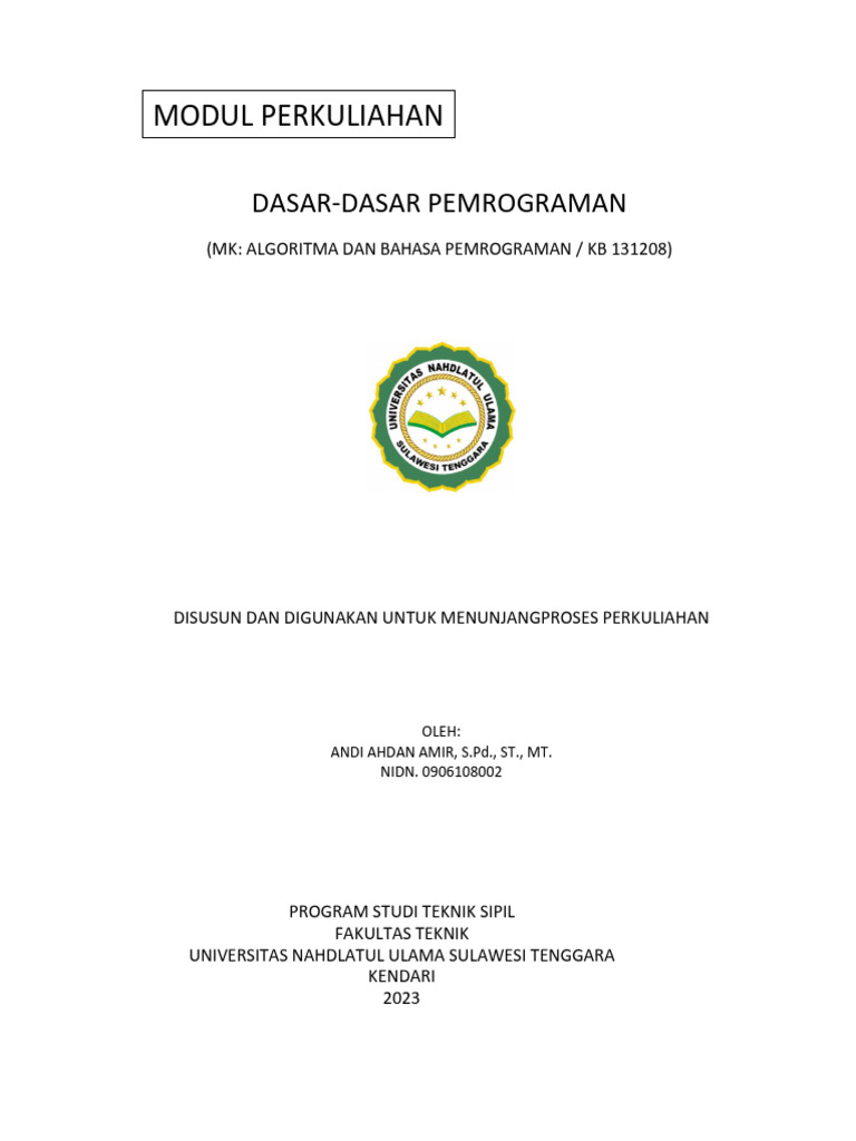 Modul Ajar - Algoritma Dan Bahasa Pemrograman | PDF