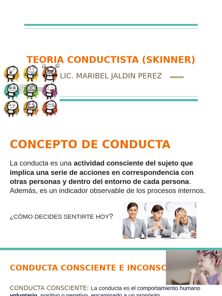 Teoria Conductista (Skiner) | PDF | Modificación de comportamiento ...