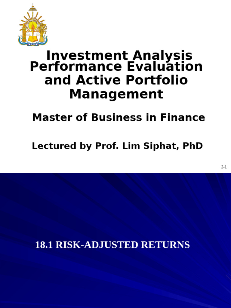 Chapter - 18 Peformance Valuation | PDF