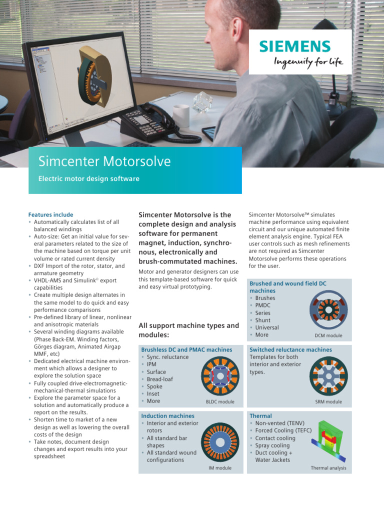 Siemens PLM Simcenter Motorsolve FL | PDF