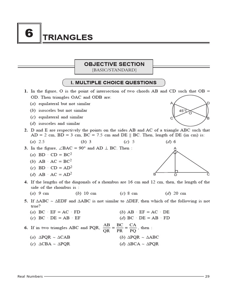 Triangles Practice Questions | PDF | Triangle Geometry | Classical Geometry