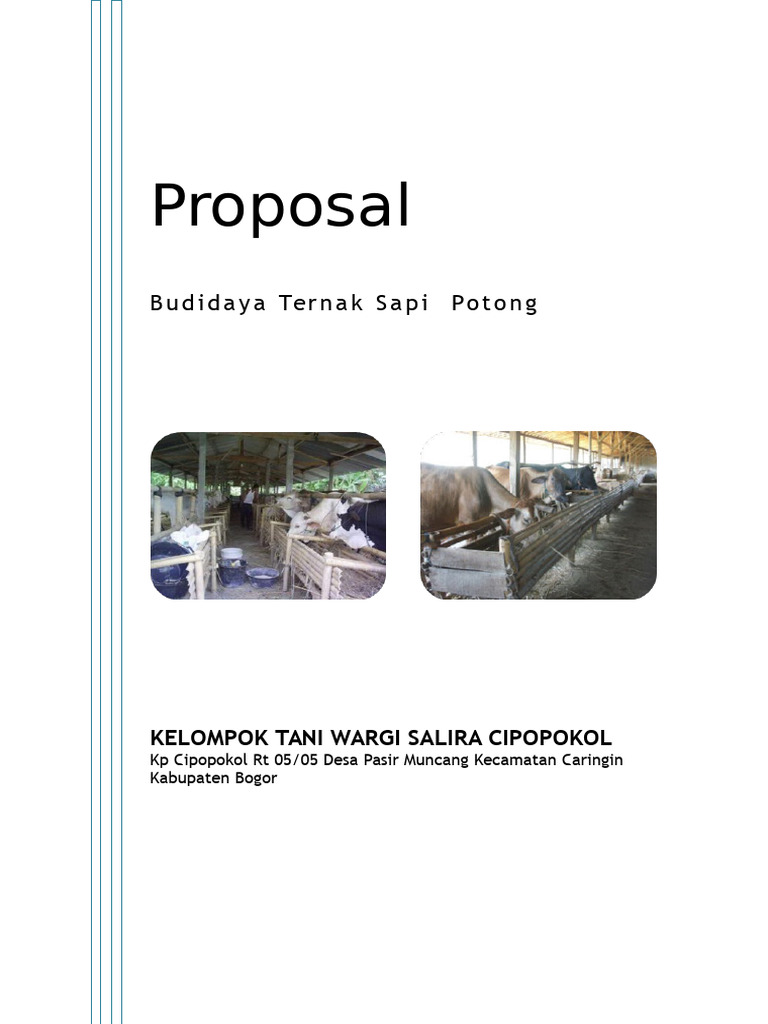 Proposal Sapi Potong Wargi Salira | PDF