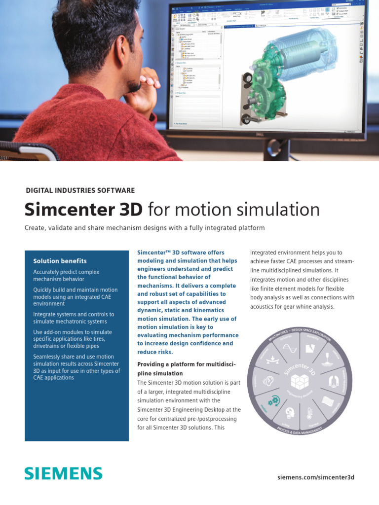 Siemens SW Simcenter 3D For Motion Simulation Solution Guide | PDF