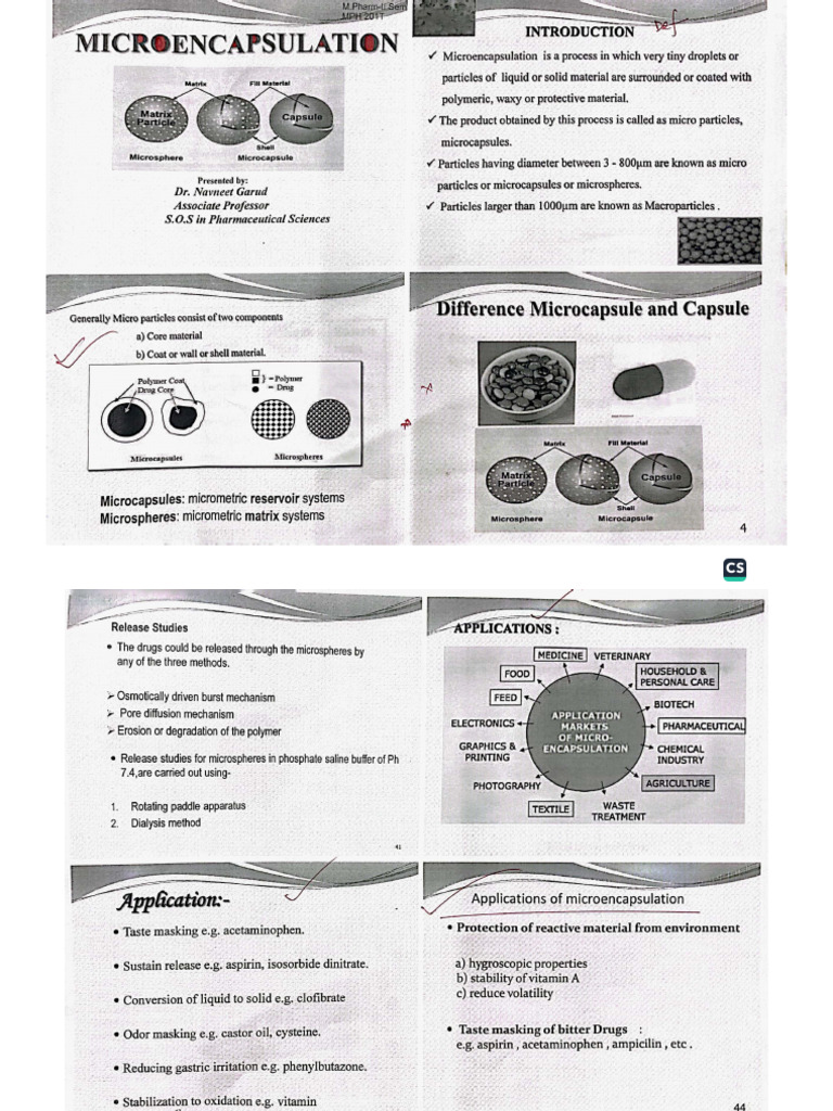 Microencapsulation | PDF