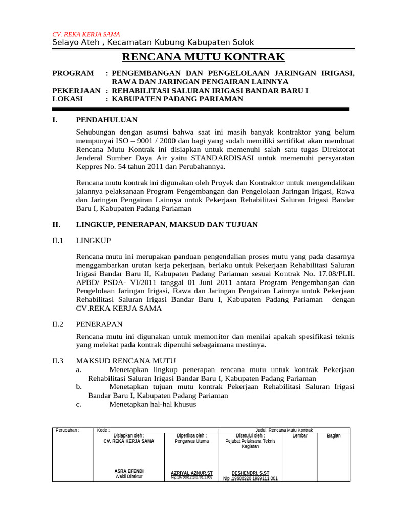 RMK BDR Baru I | PDF