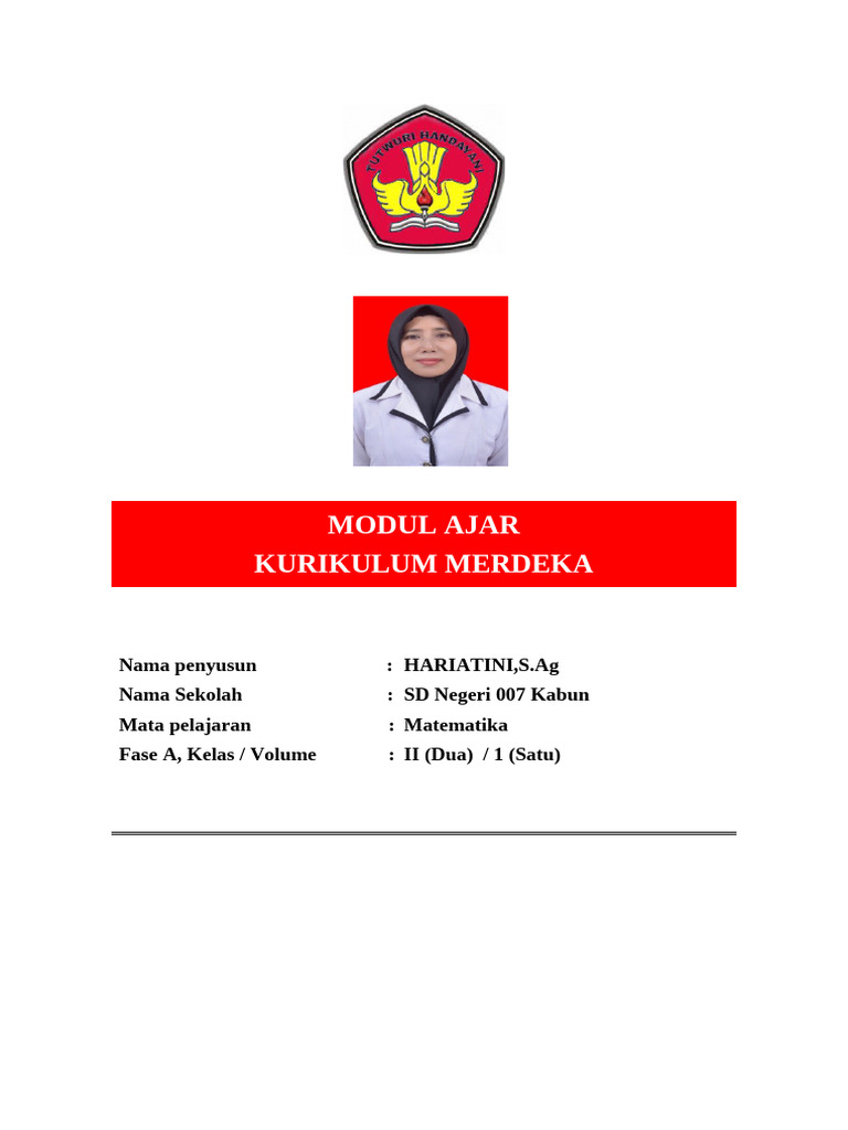Modul Ajar MTK Kls 2b .SM 1 2024 | PDF