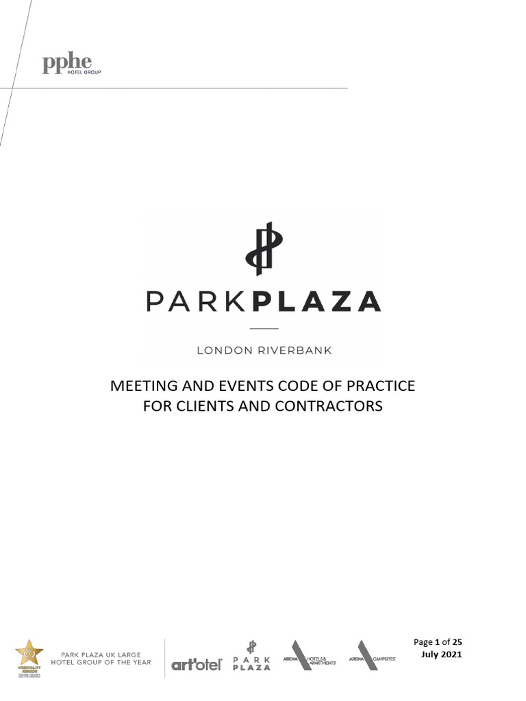 Park Plaza Code of Practice For Clients Contractors | PDF