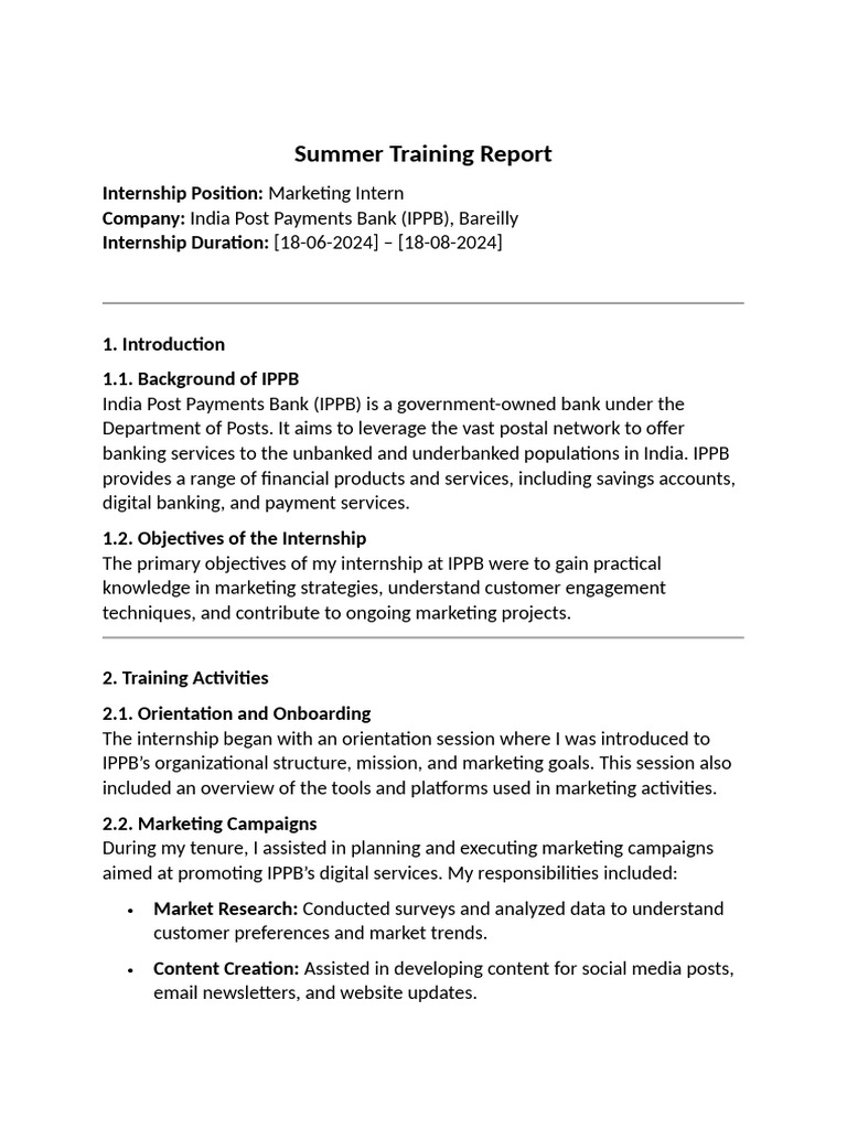 Summer Training Report (Harsh Khanna) | PDF