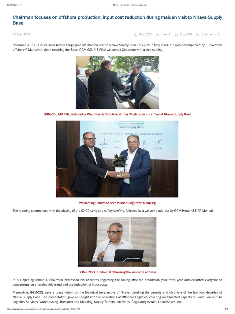 Story - Reports - en - Reports - Ongc.co - In-2 | PDF