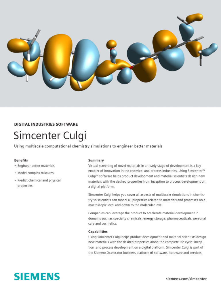 Siemens SW Simcenter Culgi Fact Sheet | PDF