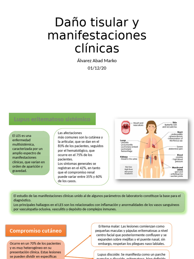Daño Tisular y Manifestaciones Clínicas | PDF
