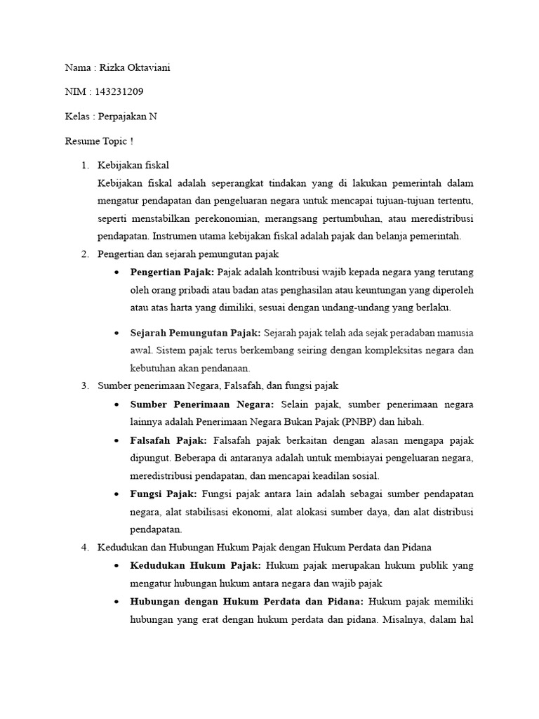 RMK Perpajakan TM 1 | PDF