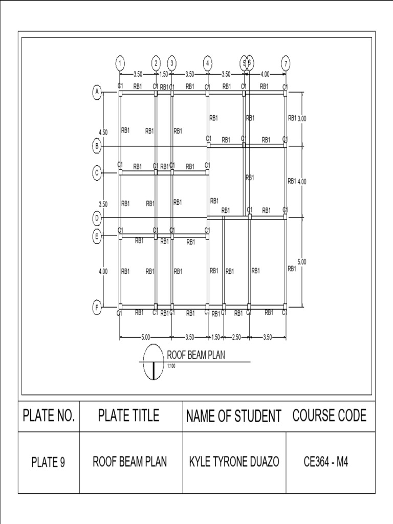 Bs Roof Beam Plan | PDF