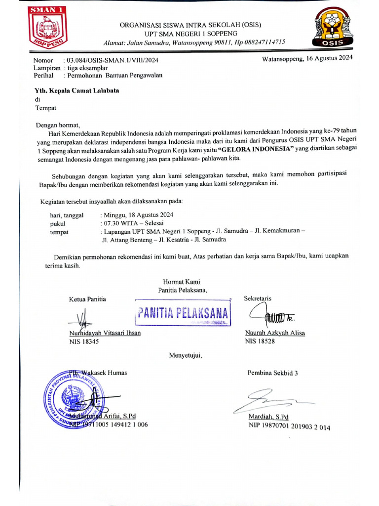 Permohonan Rekomendasi Camat | PDF