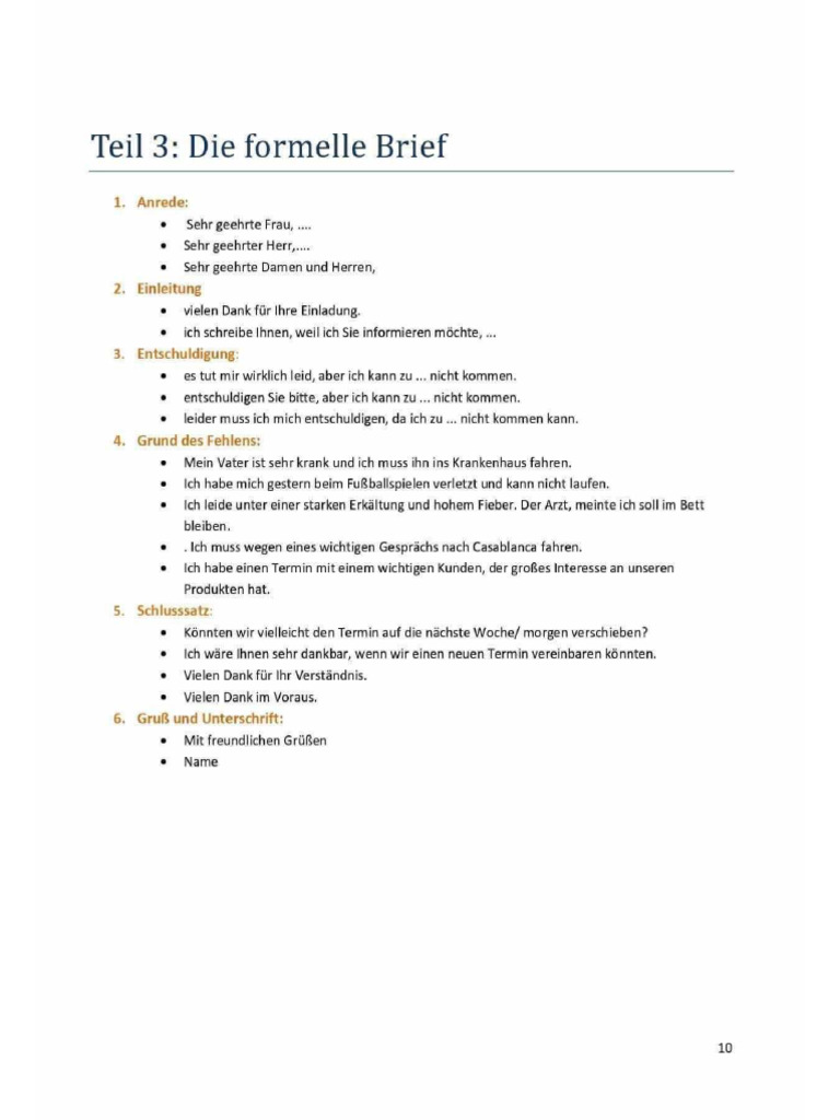 Formelle Brief | PDF