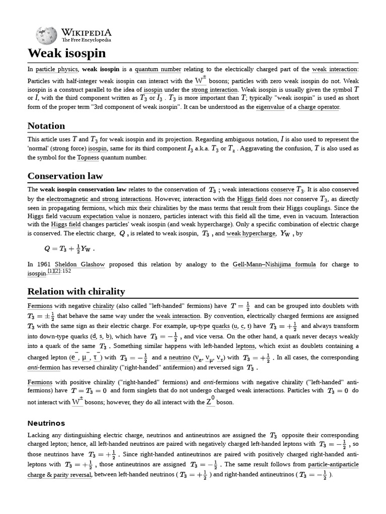 Weak Isospin | PDF