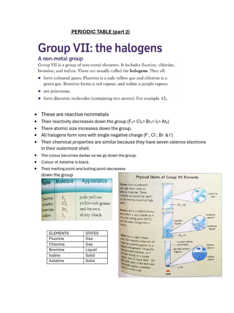 Periodic Table Part 2 (3rd Term) | PDF