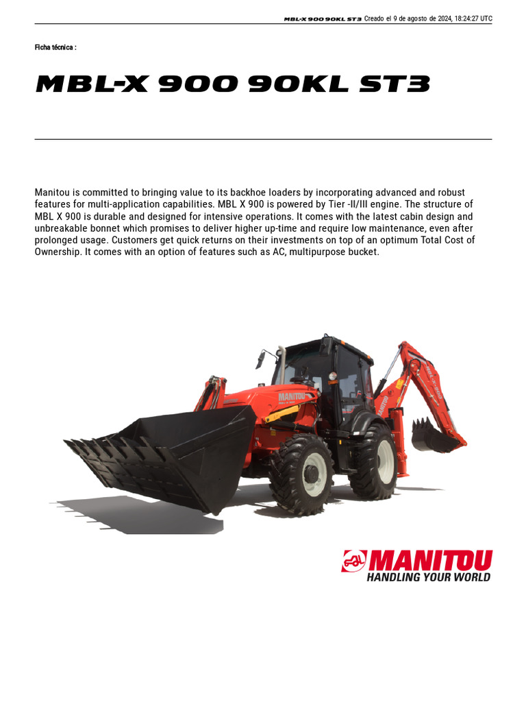 MBL-X 900 90KL ST3 | PDF