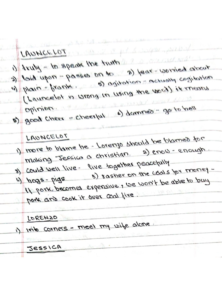 MOV Act 3 SC 5 Meanings | PDF