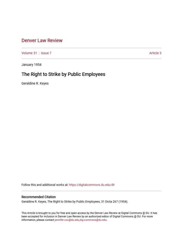 Right to Strike for Public Employees | PDF | Cost Of Living | Strike Action