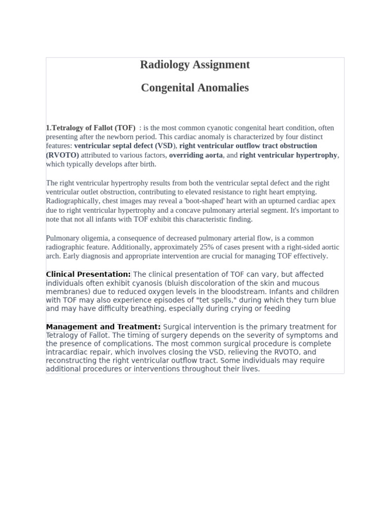 Radiology Assignment | PDF