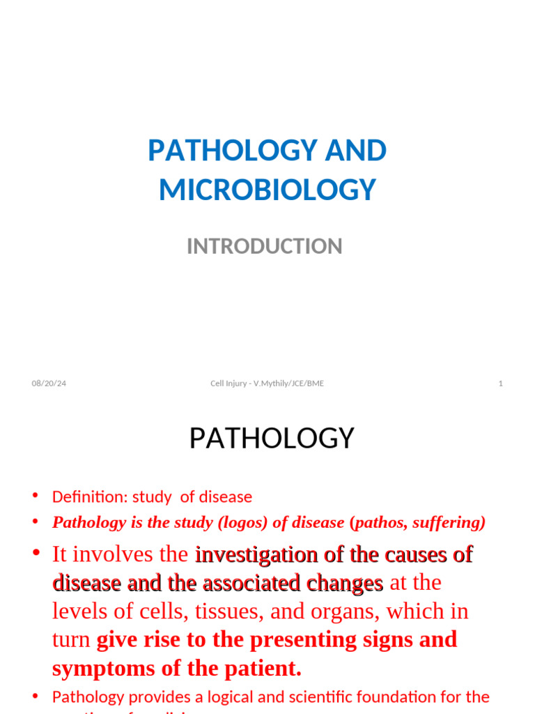 1.1 Cellular Adaptations PATHOLOGY AND MICROBIOLOGY | PDF