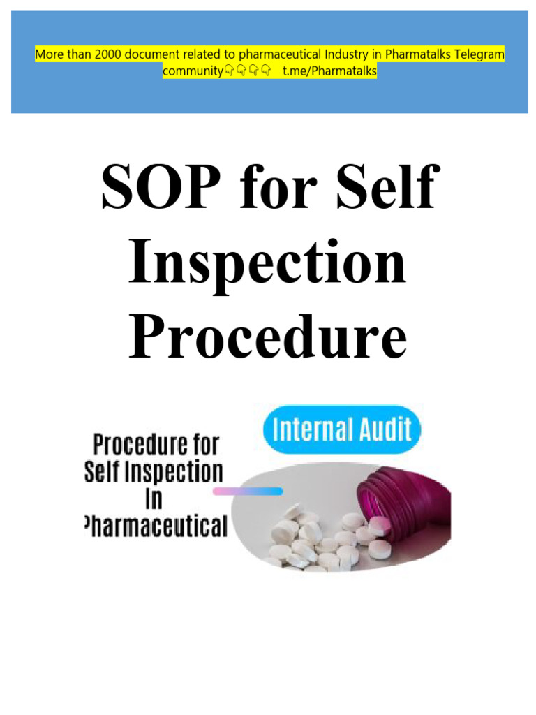 Self Inspection Sop | PDF