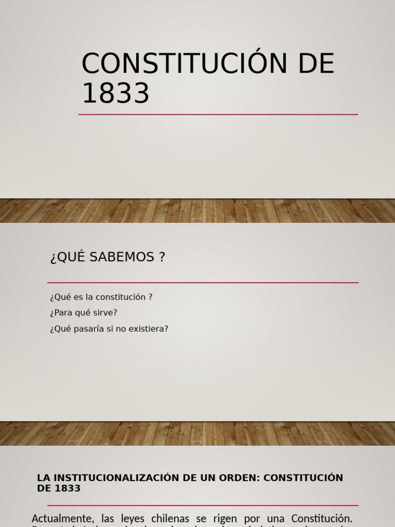 Constitución de 1833 | PDF