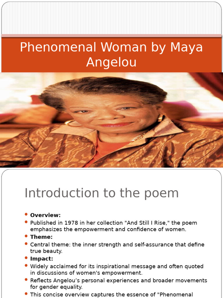 Phenomenal Woman by Maya Angelou | PDF