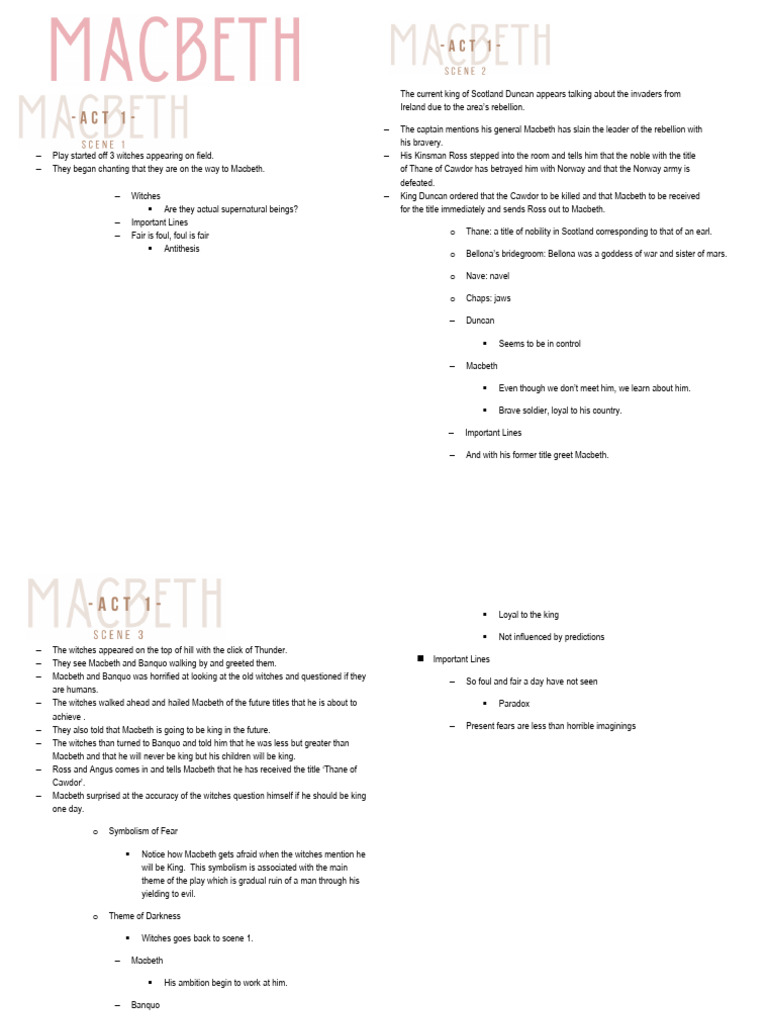 Eng Macbeth v2 | PDF