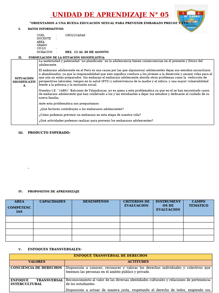Unidad de Aprendizaje 05 - 2024 | PDF