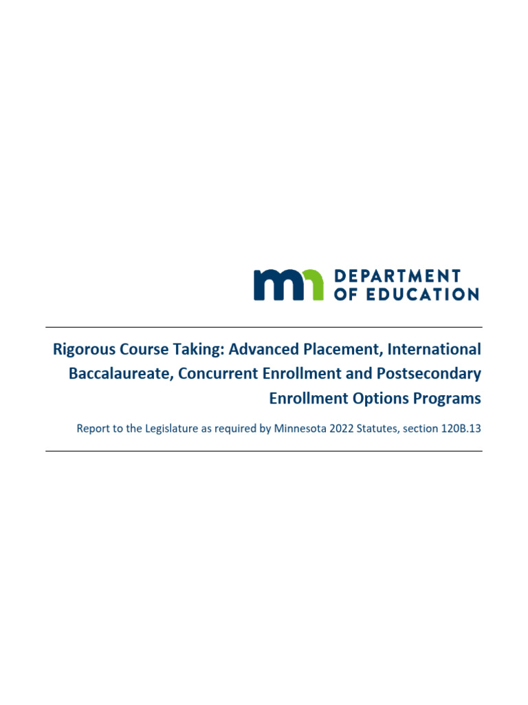 2022 Rigorous Course Taking Report - Final | PDF