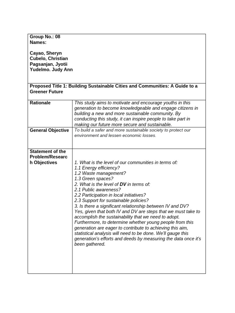 Title Concept Template | PDF