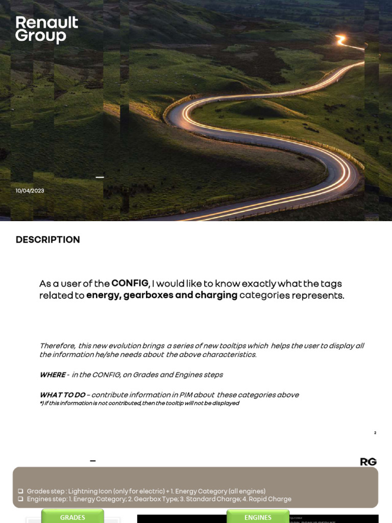 3D CONFIG - Engines & Grades Glossary Notes V1.3 | PDF