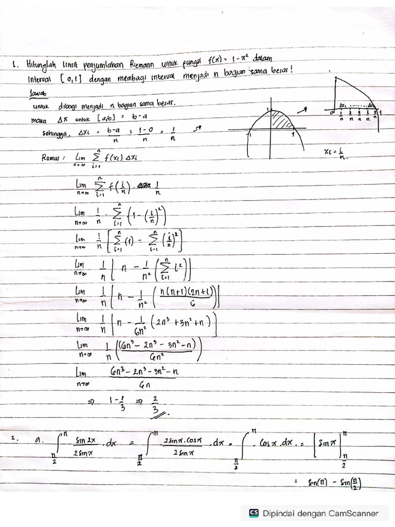 Pembahasan UAS Kalkulus Integral | PDF