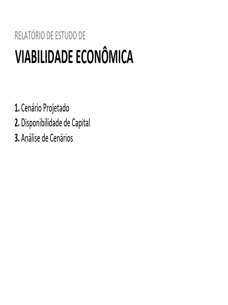 Modelo de Viabilidade Econômica | PDF
