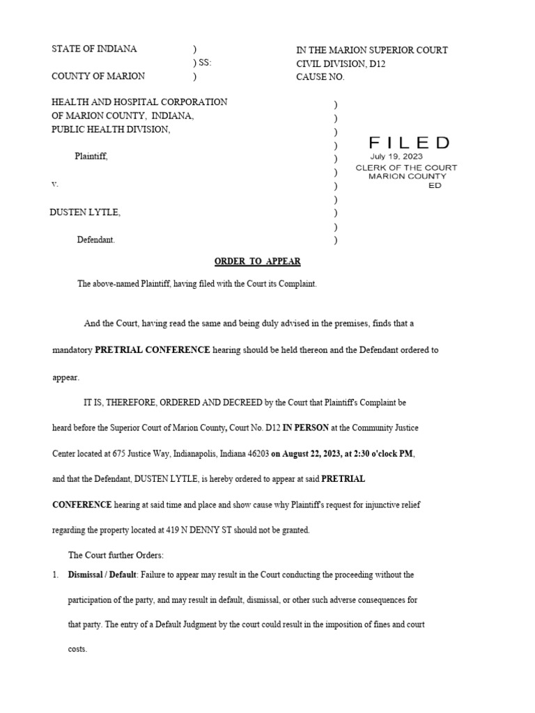 Proposed Order | PDF