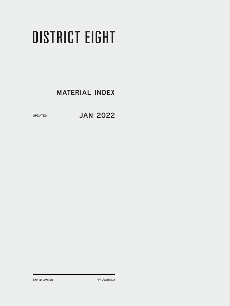 d8 Material Index 2022 Jan - 1644296562 | PDF