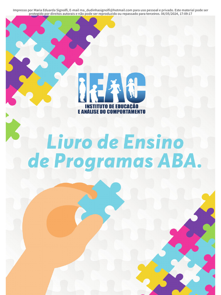 LIVRO-DE-PROGRAMAS-ABA Parte 1 | PDF