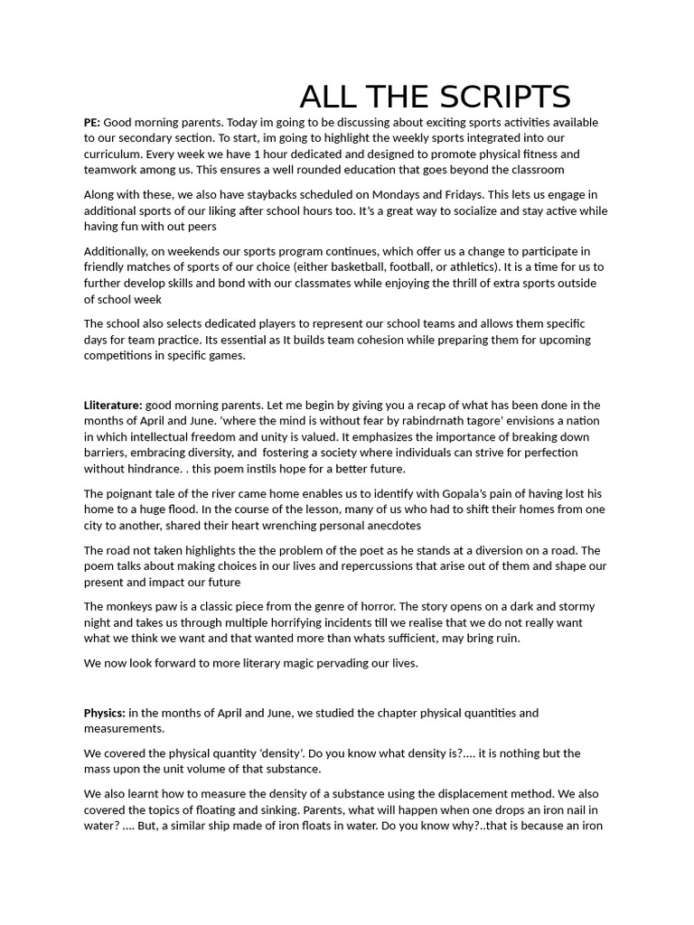 All The Scripts | PDF