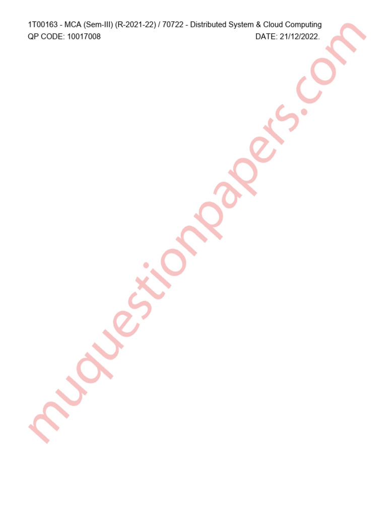 Technology Mca Master of Computer Applications Semester 3 2022 December Distributed System and ...