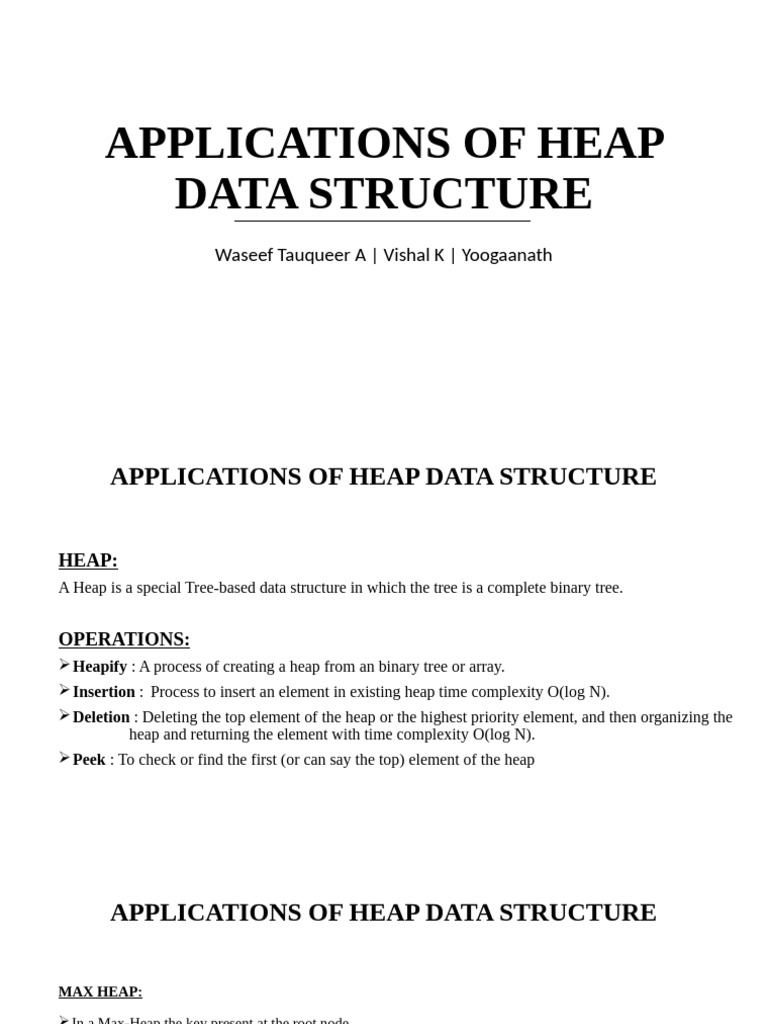 Applications of Heap Data Structure | PDF Applications of Heap Data Structure | PDF