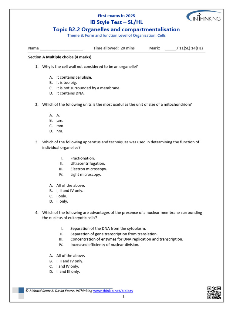 B 2 2 2025 Topic Test | PDF