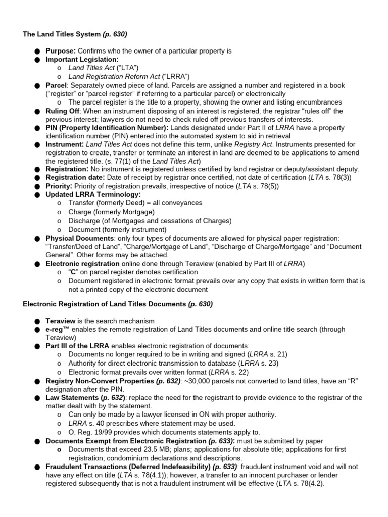 Completed - 2023 Chart - Solicitor - Real Estate - Land Titles System | PDF