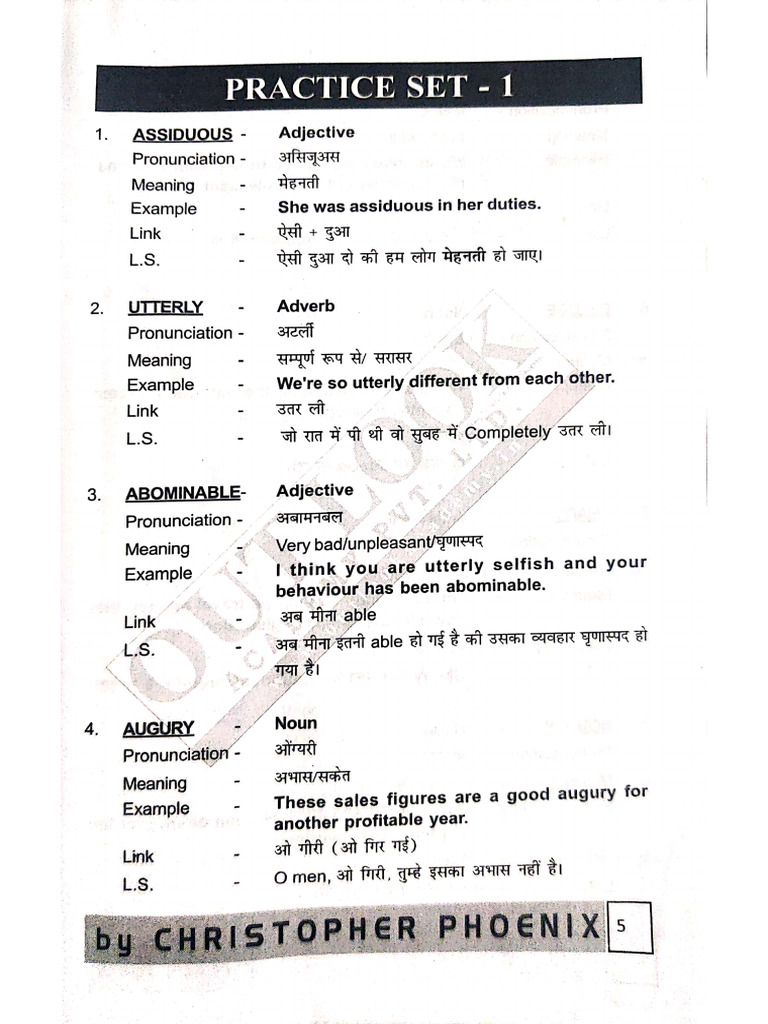 Vocabulary Christopher | PDF