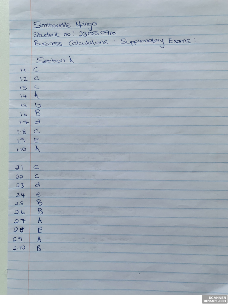 Simthandile Mpinga 230550916 BSC | PDF