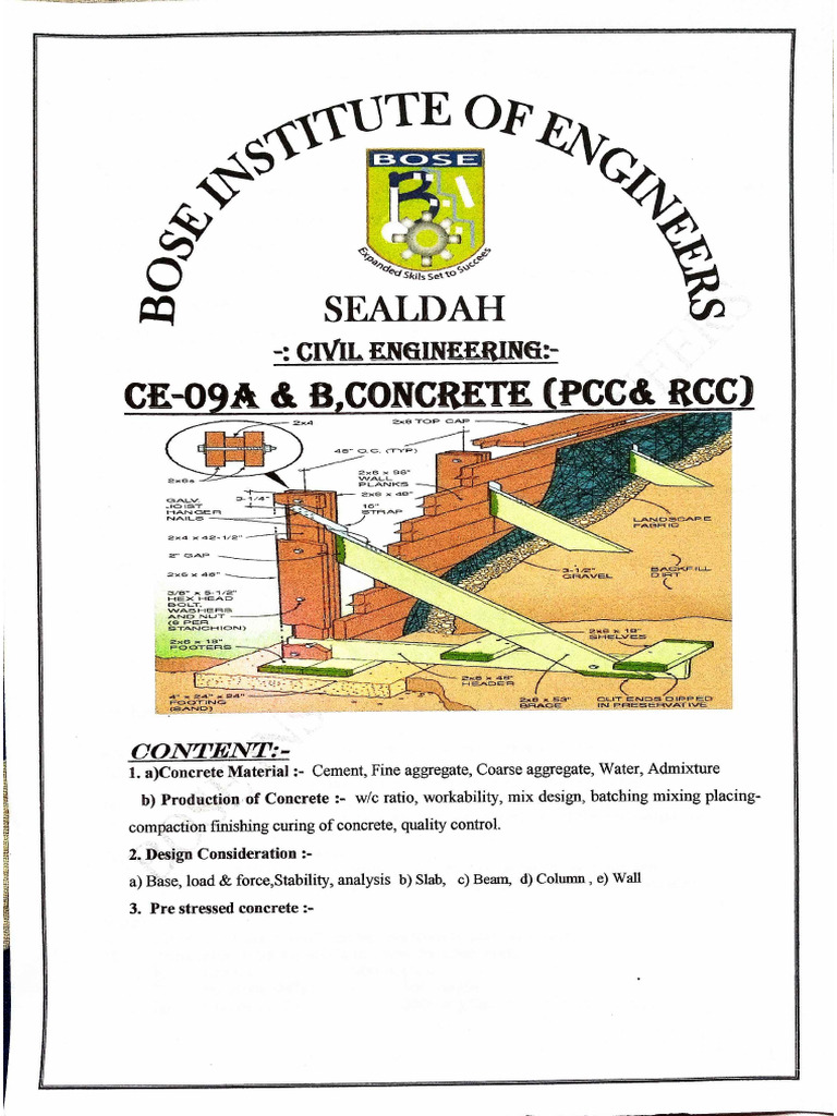 CE-09, Concrete (PCC & RCC) | PDF